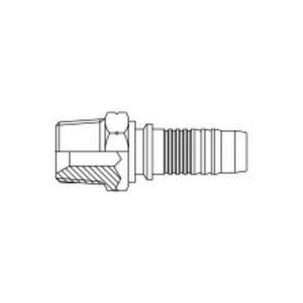 ShopIBT | Hydraulic Hose Fitting, 2-Piece Stem Non-Skive, 1 in ID Hose ...
